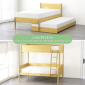 wOod-it Twin Mattress, 6 inch Twin Size Memory Foam Mattresses in a Box Cooling Gel Mattress for Kids Bunk Trundle Bed Daybed, Medium Firm(2 Pack)