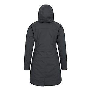 Mountain Warehouse Alaskan Womens Long 3 in 1 Jacket Jet Black Womens Size 8 US
