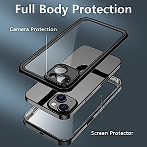 AMILIFECASES Clear iPhone 14 Plus Case,with Screen Protector,Waterproof iPhone 14 Plus Protective Case for Men Women,Apple iPhone 14 Plus Phone Case Heavy Duty Shock Proof