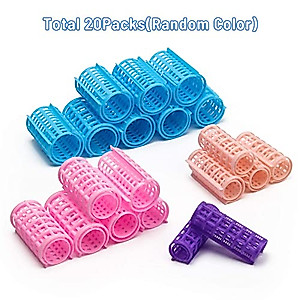 Ahier Hair Roller, 20 Pack Self Grip Roller, 4 Kinds Hairdressing Curlers for DIY or Hair Salon (Barrel type) (Barrel type)