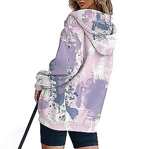 Swrowesi Zip Up Hoodie Women Drawstring Fashion Activewear Y2k Hoodie Black Zip Up Hoodie Womens Hoodies Zip Up Zip Up Hoodies for Women Printed Hooded Coat Outwear Sports Drawstring Jacket