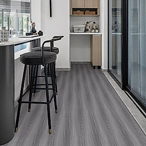 Peel and Stick Flooring Wood Plank Vinyl Flooring 35.4 in X 5.9 in Super Easy to Install 10 Pieces