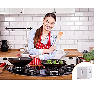 NTFRBCT Cube Timer Kitchen Timer Child Timer Gravity Sensor Flip Timer Exercise Timer Time Management Countdown Settings 1-3-5-10 Minutes Work, Yoga, Study and Game Etc