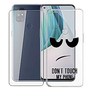 Phone Case for OnePlus Nord N10 5G (6.49"), with [1 x Tempered Glass Protective Film], KJYF Clear Soft TPU Shell Ultra-Thin [Anti-Scratch] [Anti-Yellow] Case for OnePlus Nord N10 5G - DU05