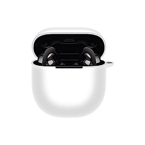 Soft Silicone Protective Case Cover for Bose QuietComfort Earbuds II 2022 , Protective Skin Sleeve with Carabiner (White)