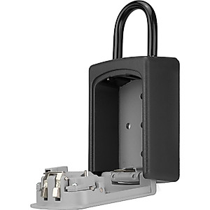 Barska Security Key Safe Lock Box with Combination Lock with Door Hanger & Wall Mount for Realtor, House Keys, Outdoor, Hidden Key Storage