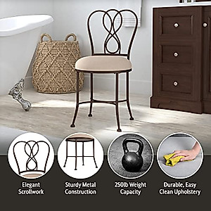 Hillsdale Furniture Hillsdale Christina Vanity Stool, Bronze