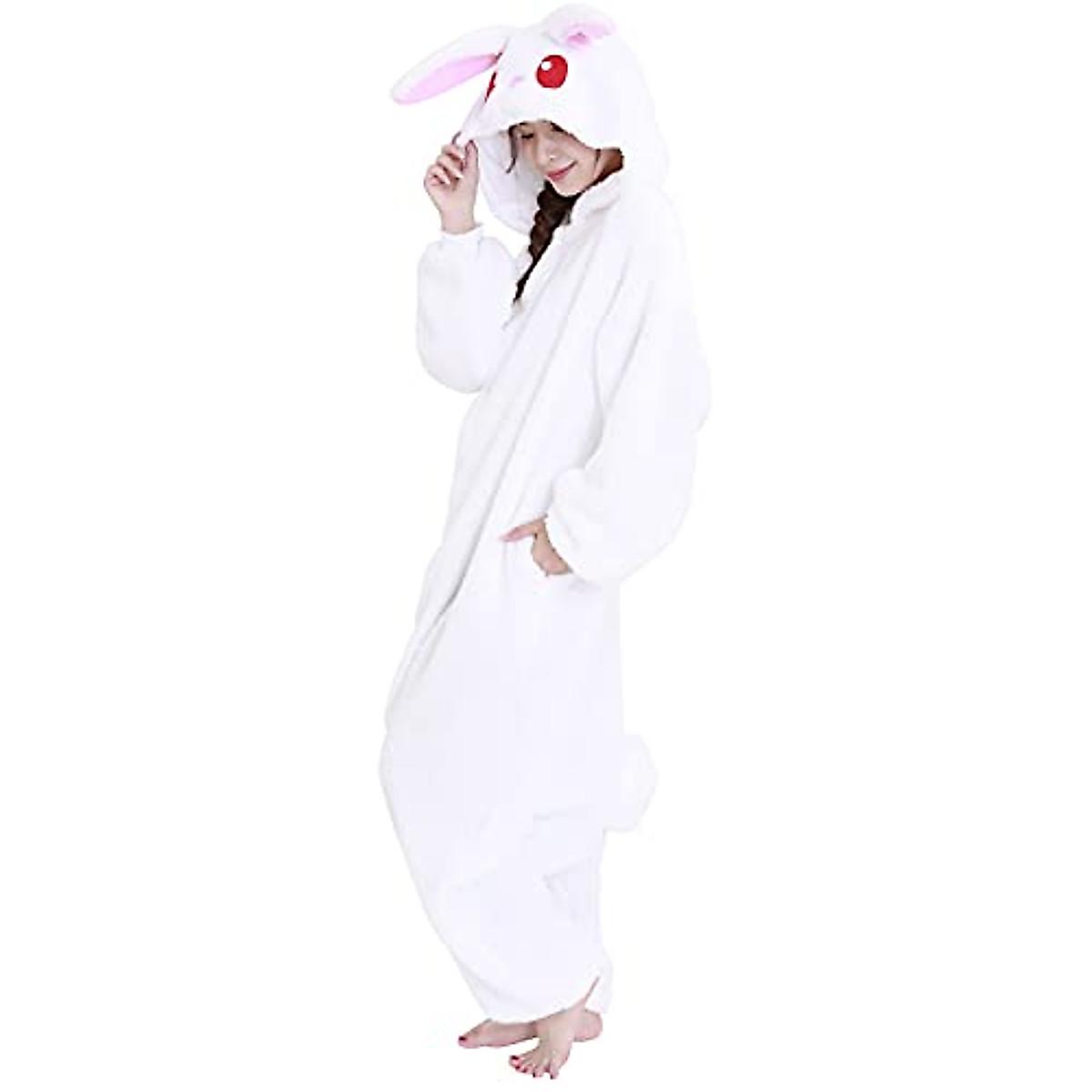 SAZAC Fluffy Rabbit Kigurumi - Onesie Jumpsuit Halloween Costume