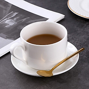 Espresso Spoons Set of 8, Poylim Cute Small Coffee Spoons, 18/10 Stainless Steel Gold Demitasse Spoons for Tea, Dessert, Appetizer, 5.1-inch