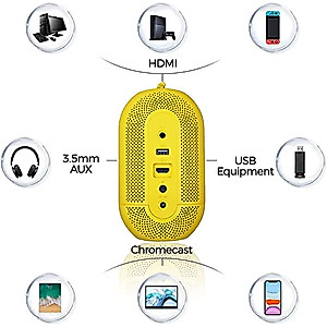 Pokitter Mini Video Portable Projector 1080P Supported, Home Theater Movie Projector Compatible with HDMI,VGA,USB,AV,Laptop,Smartphone,Xbox