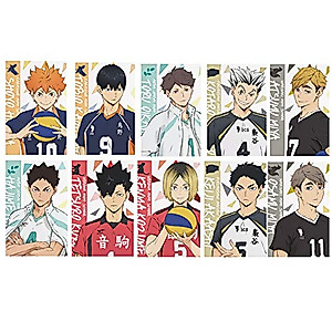 Haikyuu Gift Set-50PCS Haikyuu Stickers,10PCS Haikyuu Photo Sticker,3PCS Hinata Shoyo TOBIO Nekoma Button Pins,3pcs Hinata Shoyo TOBIO kuroo Keychain,2PCS Haikyuu Bracelets
