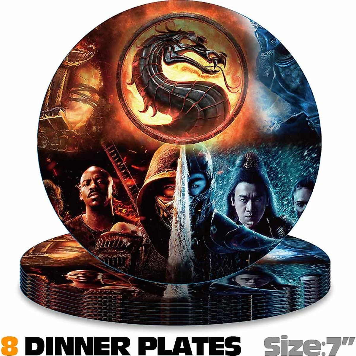 Mortal Kombat Party Supplies Plates Decorations Cake Topper Birthday Backdrop Background Decor