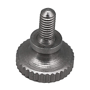 CNBTR M2.5x6mm Flat Knurled Head Fully Threaded Thumb Screws Bolt Fastener Pack of 4