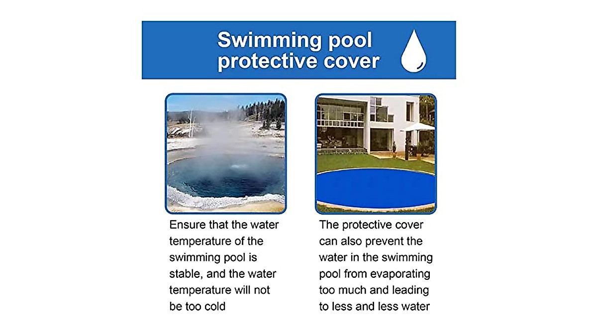 Blue Round Pool Cover 10FT - Protect & Insulate Your Pool