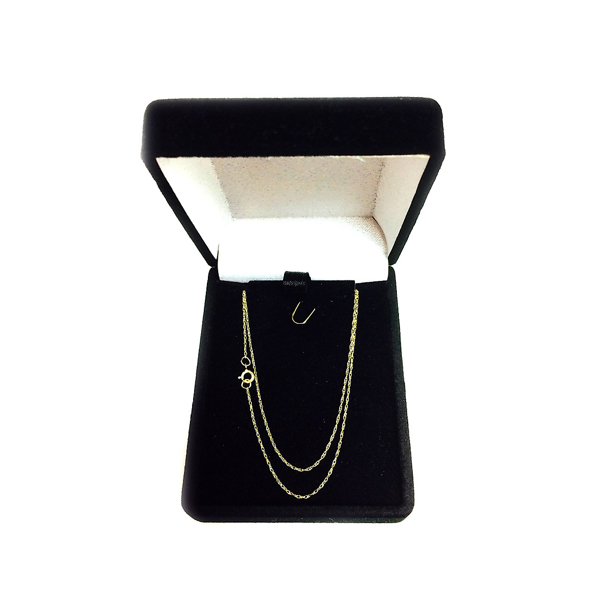 Jewelry Affairs 10k Yellow Real Gold Rope Chain Necklace, 0.6mm, 18"