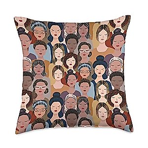 Community Diversity Equality Gift for Empowerment Social Justice & Human Rights Activist Throw Pillow, 18x18, Multicolor