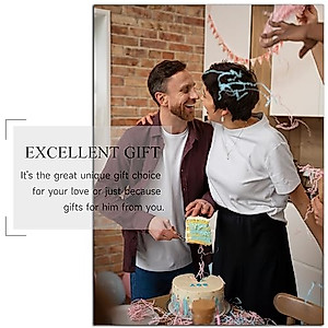 Men Minimalist Engraved Bifold Leather Wallet for Husband Boyfriend from Girlfriend Wife - Personalized Slim RFID Blocking Love Note Purse - Birthday Anniversary Christmas Valentines Gift for Him