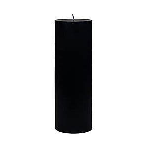 Zest Candle Pillar Candle, 3 by 9-Inch, Black