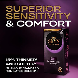 SKYN Elite – 36 Count – Ultra-Thin, Lubricated Latex-Free Condoms