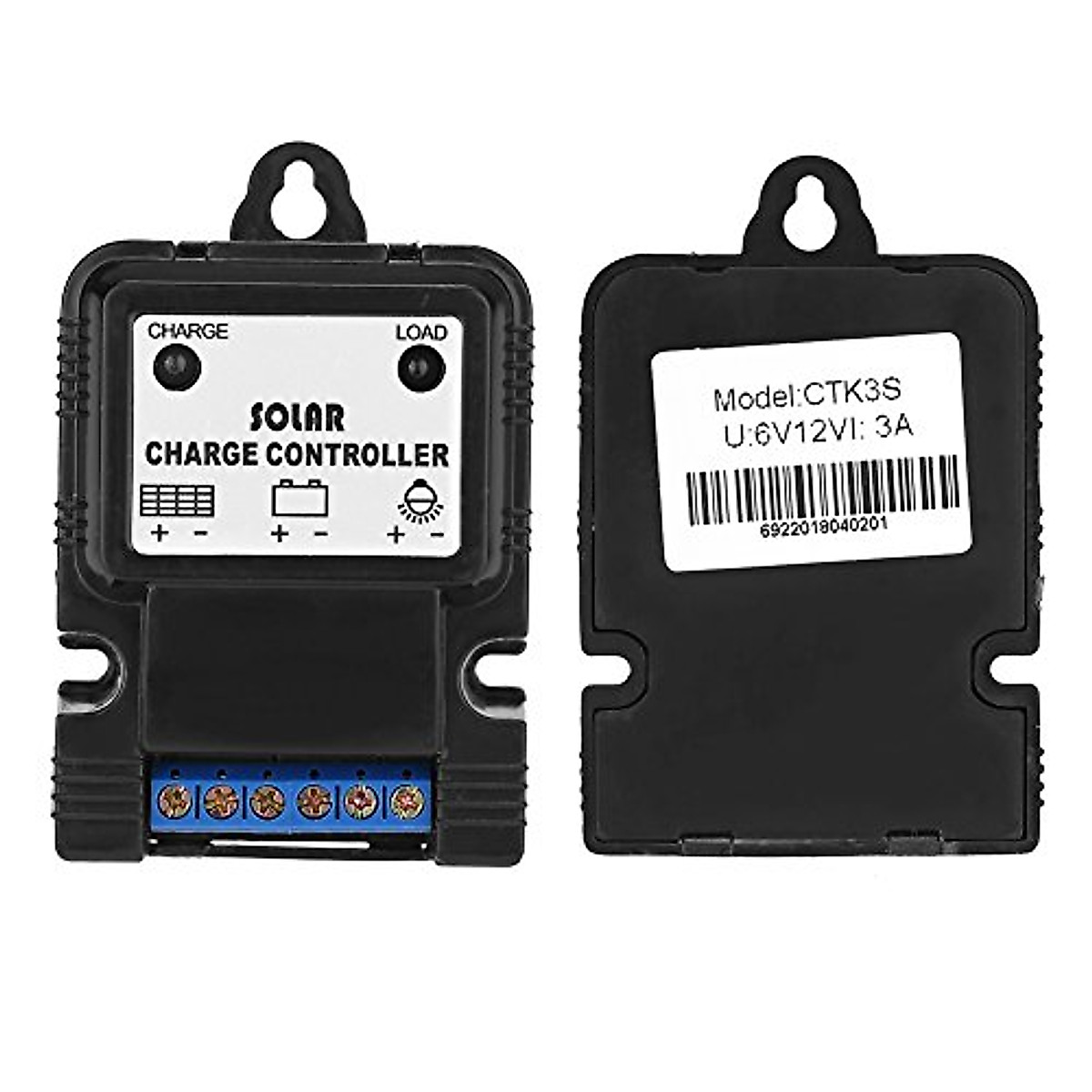 Junlucki 6V/12V Solar Charge Controller, Plastic Pwm Solar Controller, for Renewable Energy Sources Renewable Energy Accessories