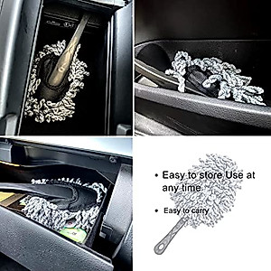 Ajxn 2PCS Super Soft Microfiber Car Dash Duster Brush for Car Cleaning Home Kitchen Computer Cleaning Brush Dusting Tool(Grey)