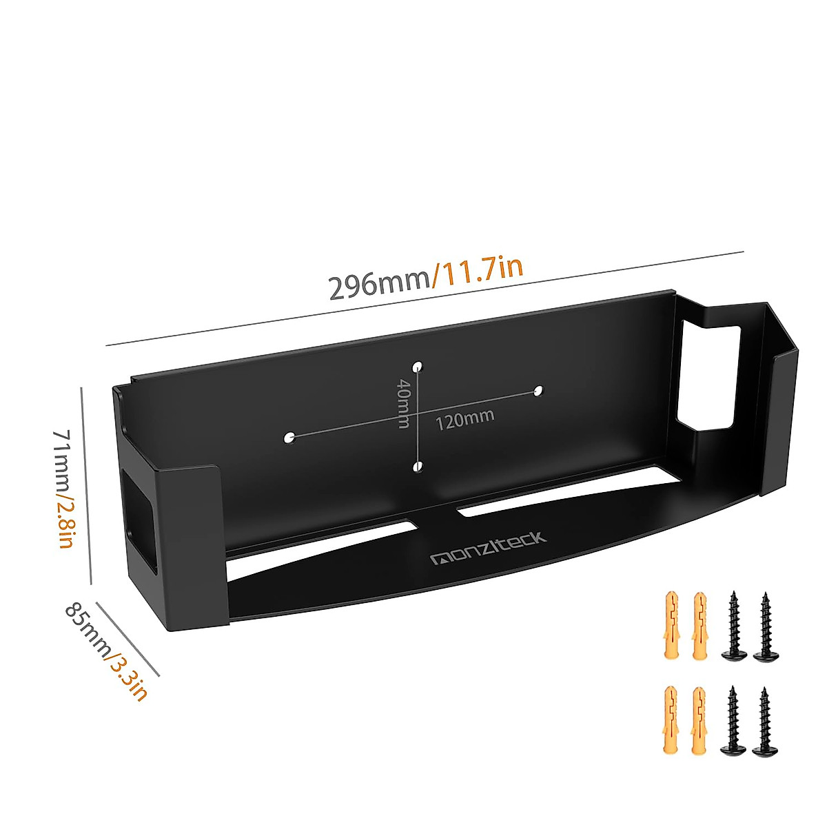 Monzlteck Wall Mount for PS3 Slim,Steel Mount Wall Holder Bracket for Playstation 3(CECH 2000-2500),Space Saving,wp3-s