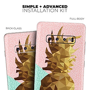 DesignSkinz Geometric Summer Pineapple v1 Protective Vinyl Decal Wrap Skin Cover Compatible with The Samsung Galaxy S20 (Screen Trim & Back Glass Skin)