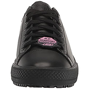 Skechers for Work Women's Gibson-Hardwood Slip-Resistant Sneaker, Black, 8.5 M US