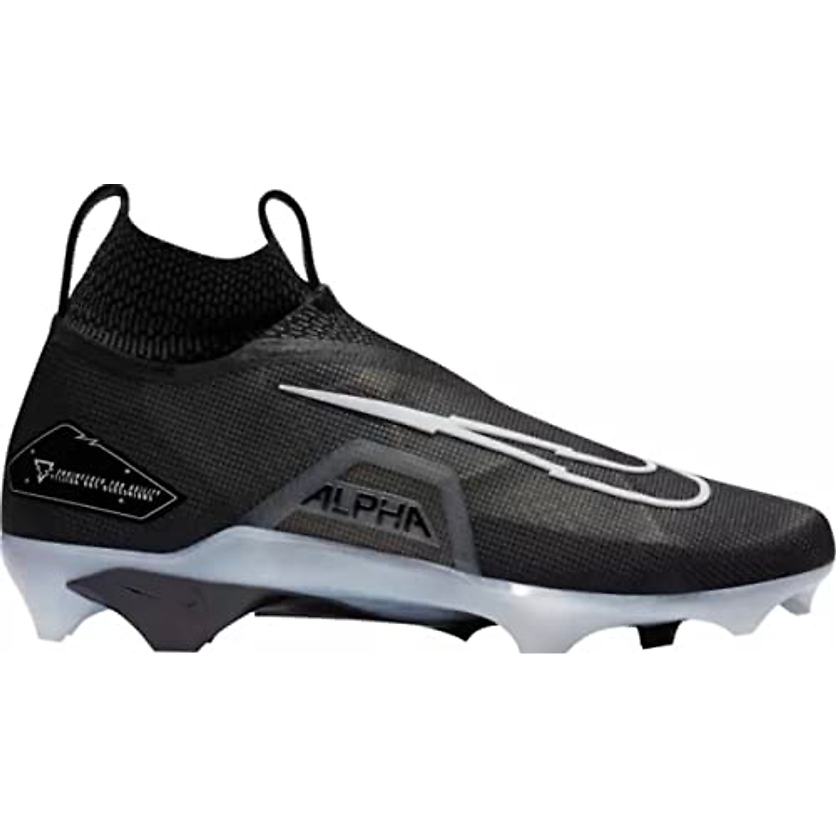 Nike Alpha Menace Elite 3"Black/White/Iron Grey Mens Football Cleat. SZ 11