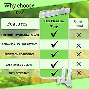 Aquarium Supplies Planaria Trap Crystal Red Shrimp Tank Aquarium Bristle Worm Catcher, Shrimp Dwarf Shrimp Ghost Shrimp Live Freshwater Cleaning Supplies Clear Glass Leeches Catching Tube (3 Holes)