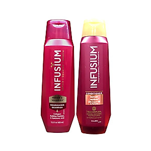 Infusium Professional Treatments Haircare - Repair & Renew With Argan Oil & Keratin - Shampoo & Conditioner Set - Net Wt. 13.5 FL OZ (400 mL) Per Bottle - One Set