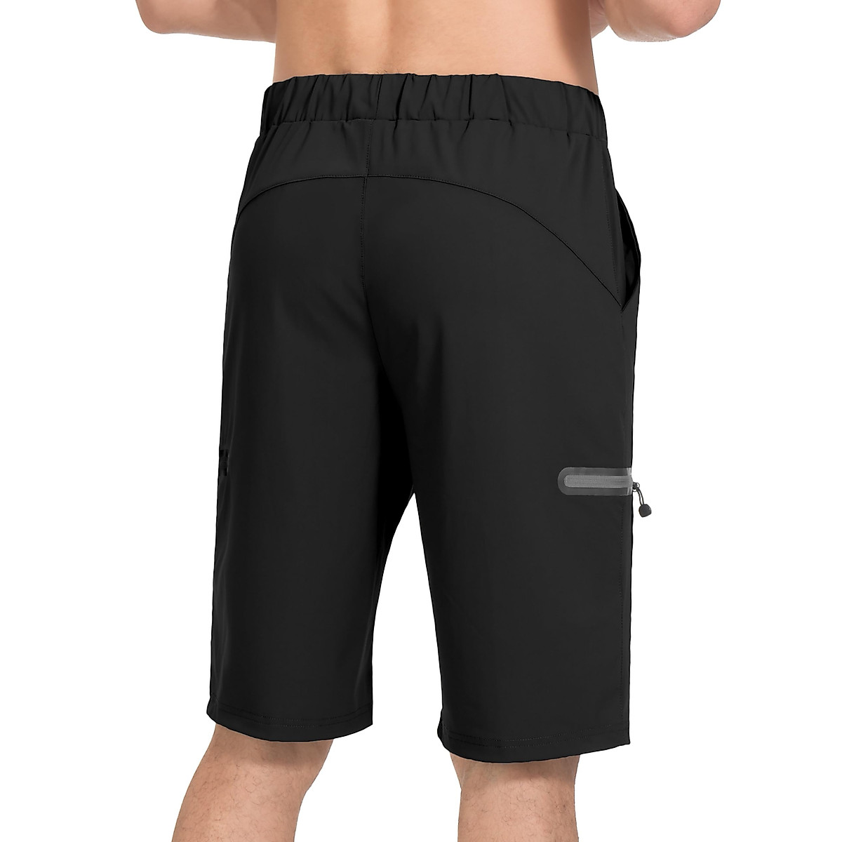 Little Donkey Andy Men’s Ultra-Stretch Quick Dry Lightweight Bermuda Shorts Drawstring Zipper Pocket Hiking Travel Golf Black XL