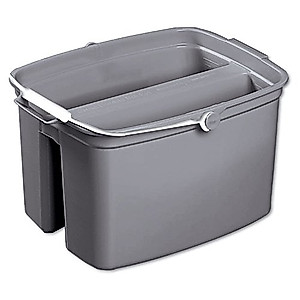 Rubbermaid Commercial 2617Gra Double Utility Pail, 17Qt, Gray