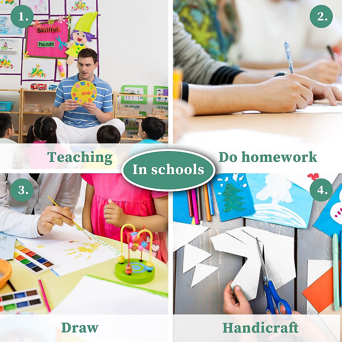 White Wrapping Paper 12"×1200" Art Craft Paper Roll for Kids, Wrapping Paper for Gifts, White Easel Paper Roll for Painting Drawing, White Construction Paper