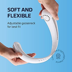 NEXAIR Portable Neck Fan - 3 Speed Rechargeable Bladeless Neck Fan, Adjustable Personal Neck Fan For Women & Men Modern Design, Great Cooling Fan For Travel, Outdoors & Sports