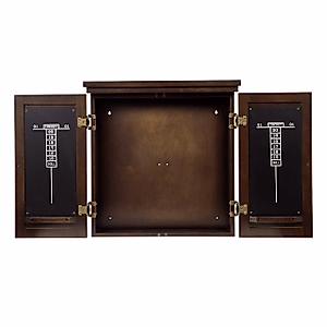American Legend Traditional Dartboard Cabinet, brown