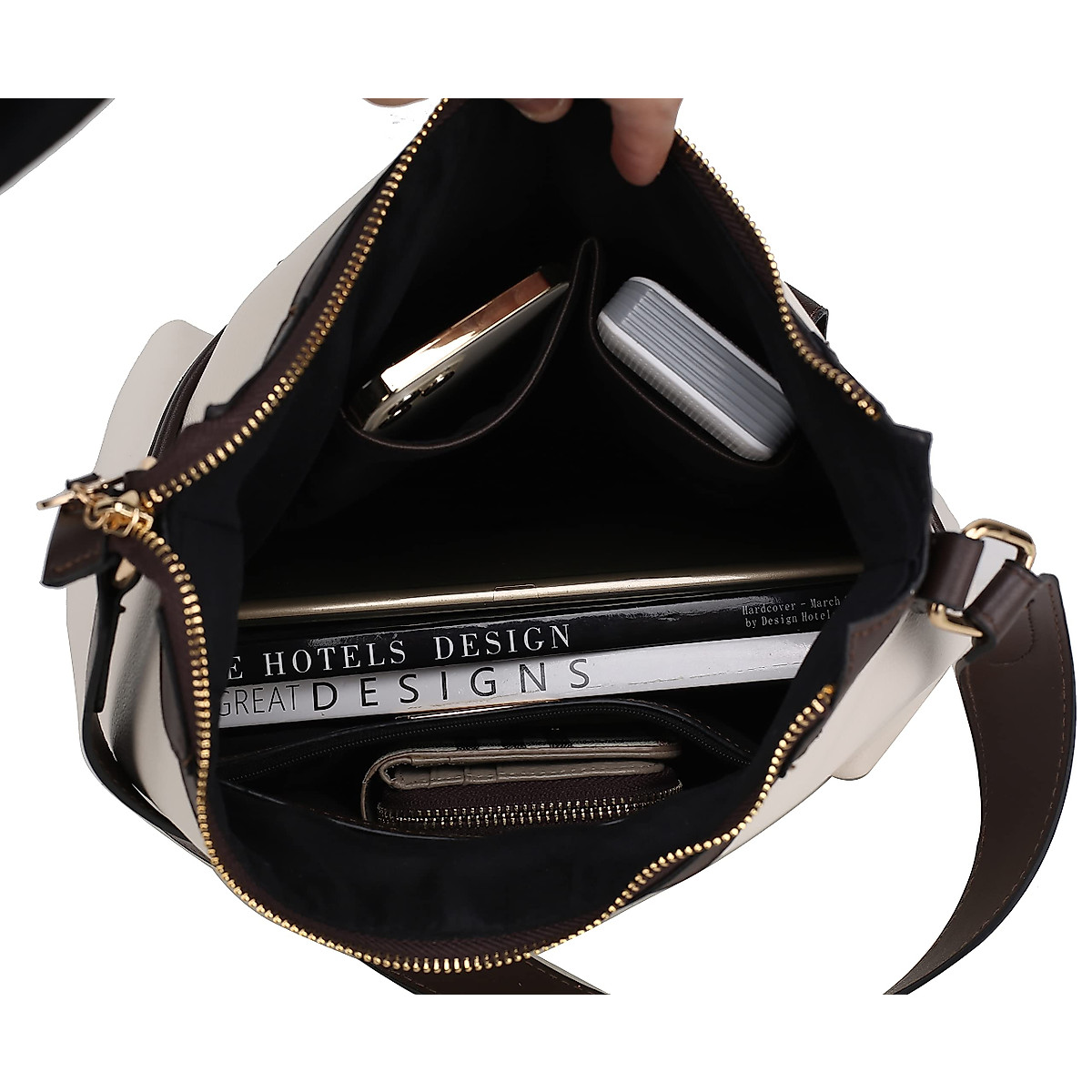 MKF Collection Shoulder Bags for Women, Crossbody Vegan Leather Handbag Purse, Top-Handle Hobo Tote Bag