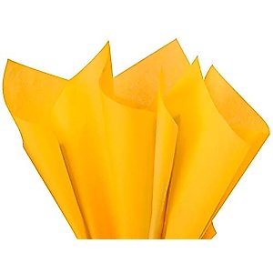 Goldenrod Tissue Paper 15 Inch X 20 Inch - 100 Sheet Pack Premium Tissue Paper By A1 bakery supplies