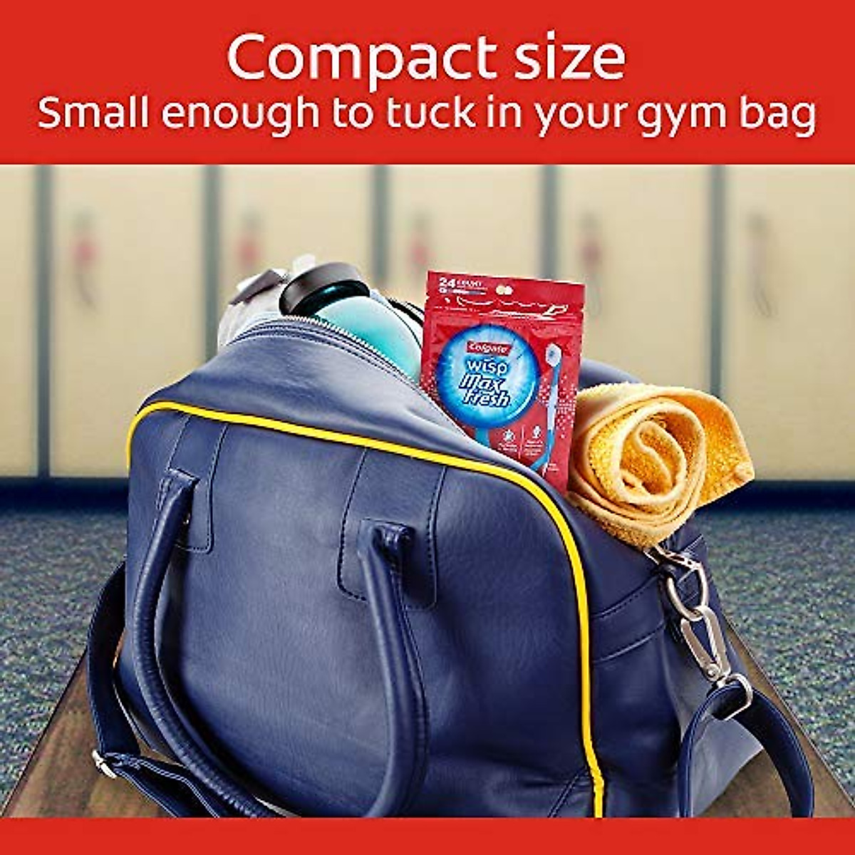 Colgate Max Fresh Wisp Disposable Mini Toothbrush, Peppermint - 24 Count