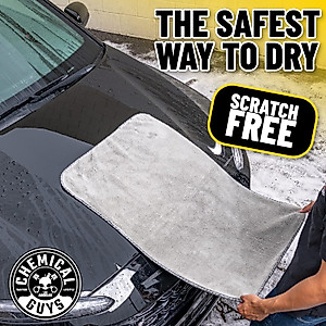 Chemical Guys MIC_1995 Woolly Mammoth Microfiber Dryer Towel, 25" x 36", Gray