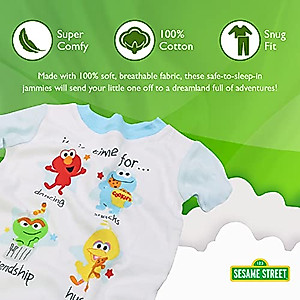 Sesame Street Baby 4-Piece Snug-fit Cotton Pajama Set, IT is TIME for, 2T