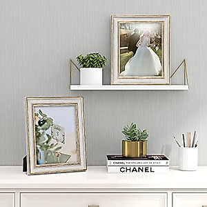 SUMGAR 8x10 Picture Frames Vintage White and Gold Famliy Friends Couple Wedding Decorative Retro Antique Photo Frames for Table Top Display Grandma Daughter Set of 2