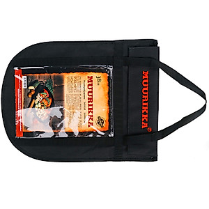 Muurikka Grill Pan 38 cm with Protective Bag, Outdoor Pan, Fire Pan Made of Robust Rolled Steel for Campfire & Grill