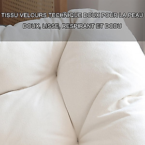 HARELA Outdoor Patio Rocking Chair, Indoor Rattan Rocker Chair, Oversized Wicker Chair Padded Cushion Rocker Recliner Chair Outdoor for Front Porch, Garden, Comfy Rocker Chair with Thick Cushion