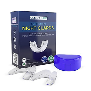 Coordi Life Hush Strips Night Guards for Clenching, Grinding- Custom Moldable Mouthguard for Better Sleep Sports Mouthpiece, Straightening, Whitening Trays