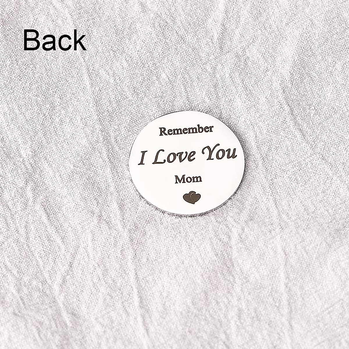 Pocket Hug Token Keychain Gifts for Mom Mother Birthday Mothers Day Gift from Daughter Son Long Distance Relationship Gifts Double Sided Pocket Hug Coin with PU Leather Keychains for Mom Women