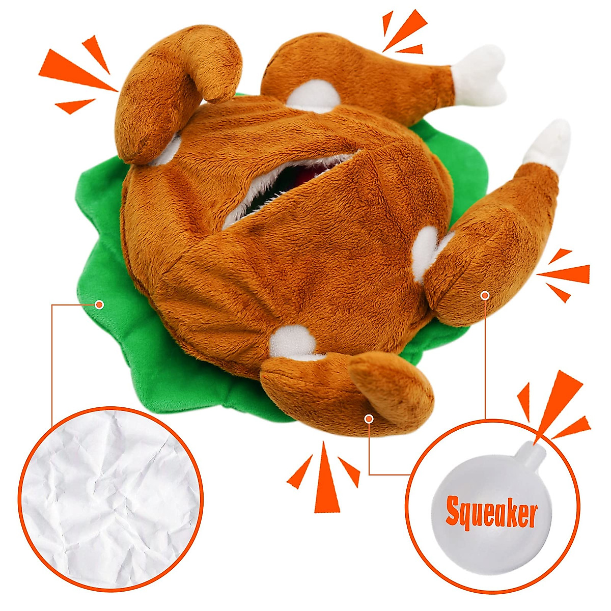 Lepawit Hide and Seek Dog Toys, Turkey Squeaky Interactive Puzzle Dog Toys for Boredom and Stimulation, Dog Enrichment Toys for Small and Medium Dogs