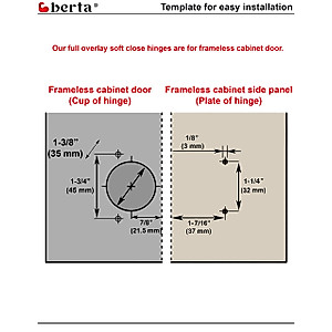 Berta 10-Pack Full Overlay Frameless Soft-Close European Hinges, 110° 3D Adjustable, Clip-On Concealed Kitchen Cabinet Door Hinges with Screws - Ideal for Modern Cabinets
