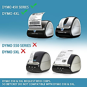 BETCKEY - Compatible DYMO 30252 (1-1/8" x 3-1/2") Address & Barcode Labels - Compatible with Rollo, DYMO Labelwriter 450, 4XL & Zebra Desktop Printers[10 Rolls/3500 Labels]