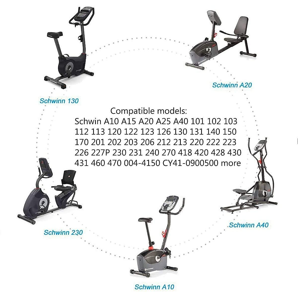 9V AC/DC Adapter Power Supply Cord for Schwinn 230 220 202 120 270 213 222 130 A20 122 170 150 125 A10 A40 101 240 430 420 460 Recumbent Exercise Bike Elliptical Trainer